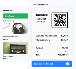 Dynamic QR Invoices for GST Compliant Businesses