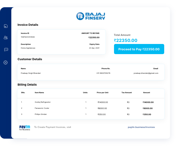 Payment Invoice Generator - Create Invoices to Collect Payments Online